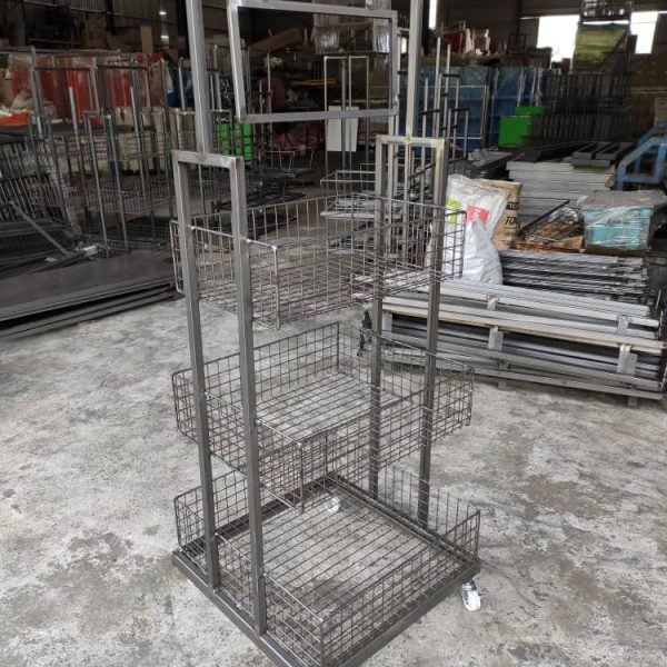 Netwell Engineering Work Sdn Bhd | 3 Level Wire Basket Display Rack